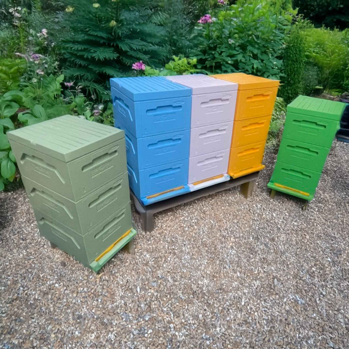 Paradise Honey Hives (Ready to Go) Painted and Assembled - 9 Frame Pol ...