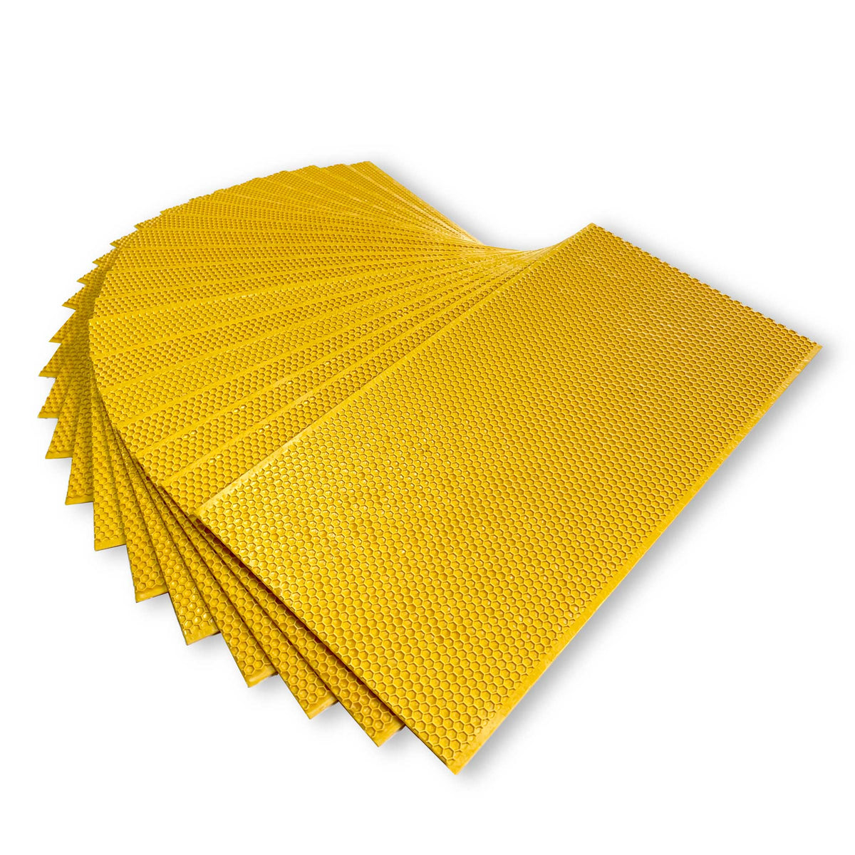 Triple Wax Coated Yellow Full Depth Plastic Foundation