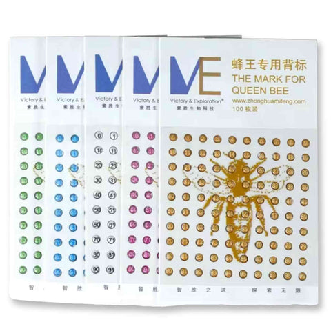 Coloured Markings Tags 100 pcs for Queen Bee Identification – Buzzbee ...