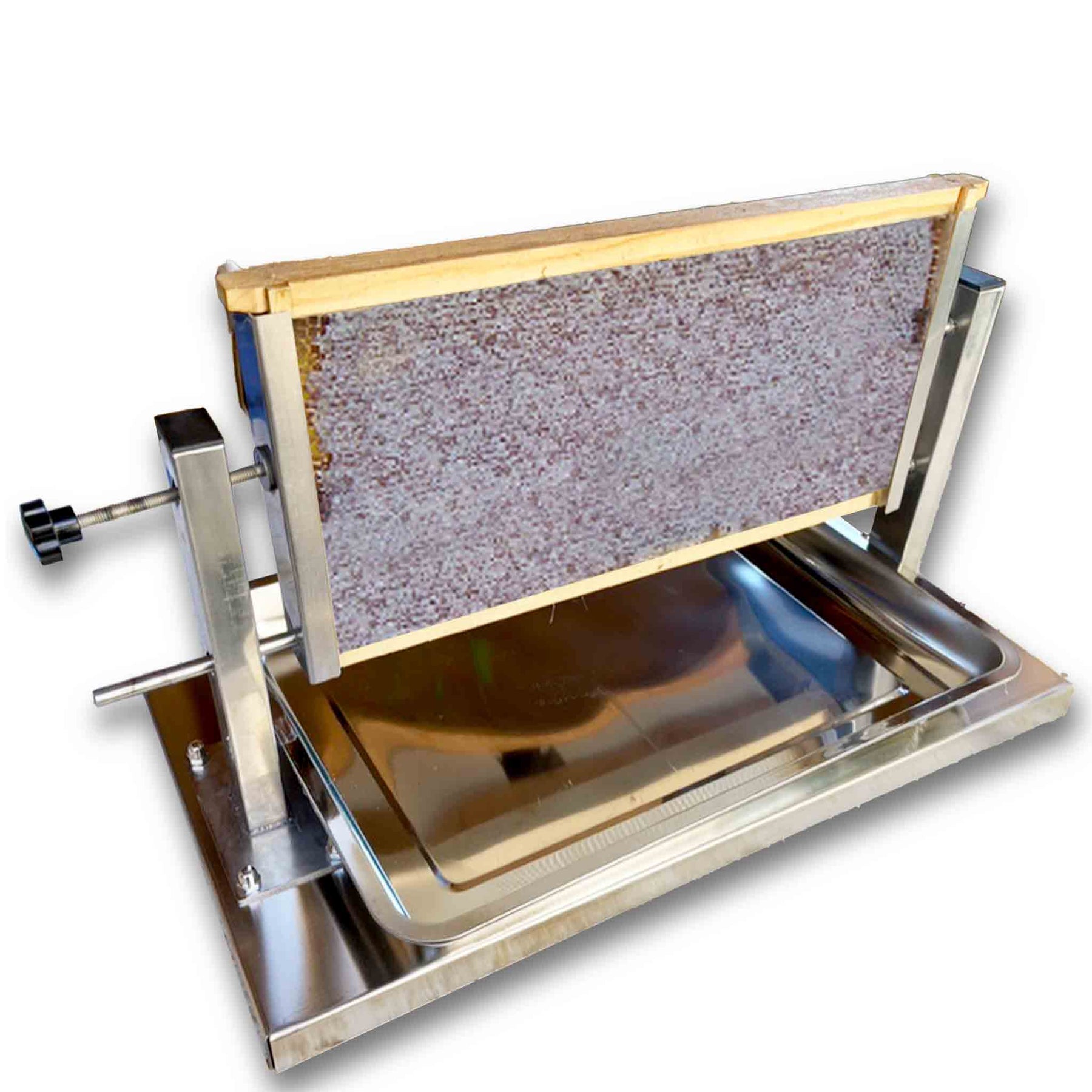 Honeycomb Stainless Steel Display Stand for holding a Honey Frame with ...